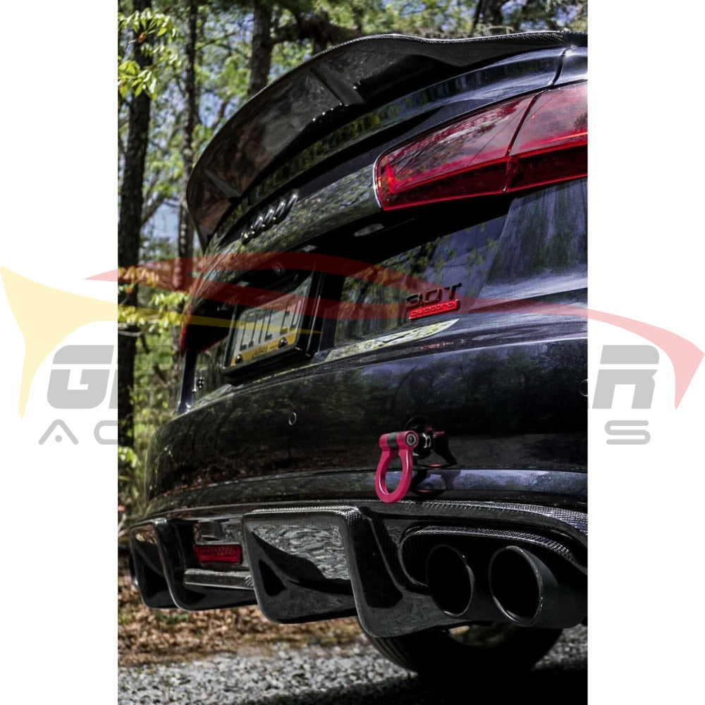 2016 2018 Audi A6 S6 Rear Diffuser Kb Style With Led Brake Light Carbon